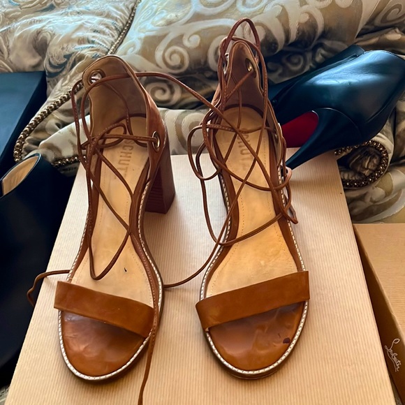 SCHUTZ | Shoes | Shultz Hills Nice Block Hill Tan Beautiful Shoe Well ...